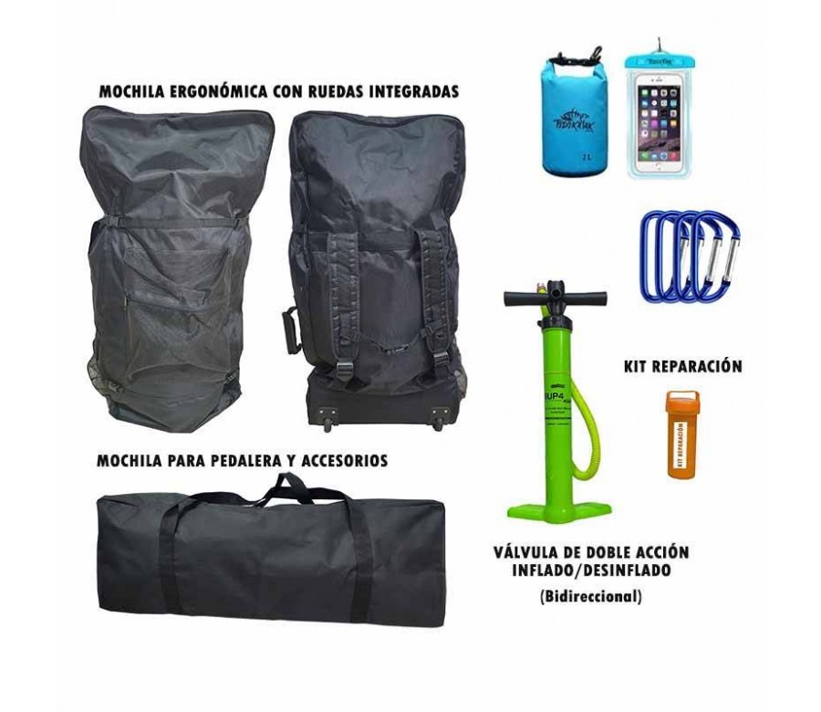 Kayak Hinchable de pesca a pedales Kraken 14